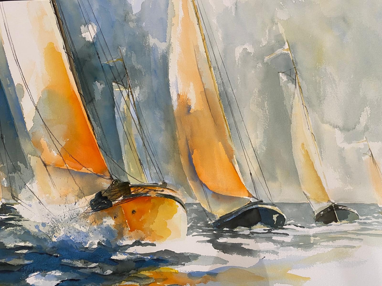 Ceciel Krikhaar – Boten, aquarel – HardenbergArt